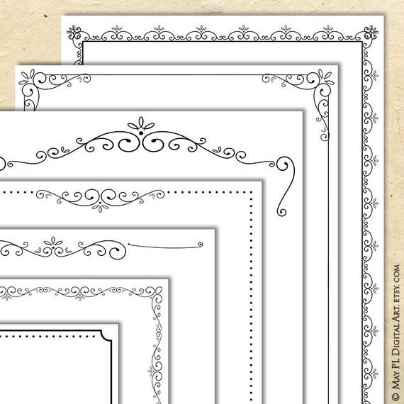 Printable Swirl Borders