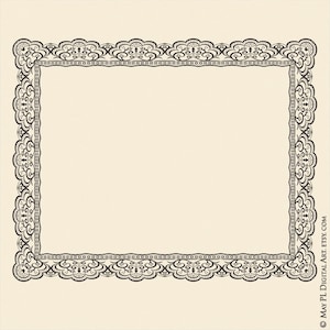 Rectángulo Bordes Negros Digital Descargar Marco Encaje - Etsy México