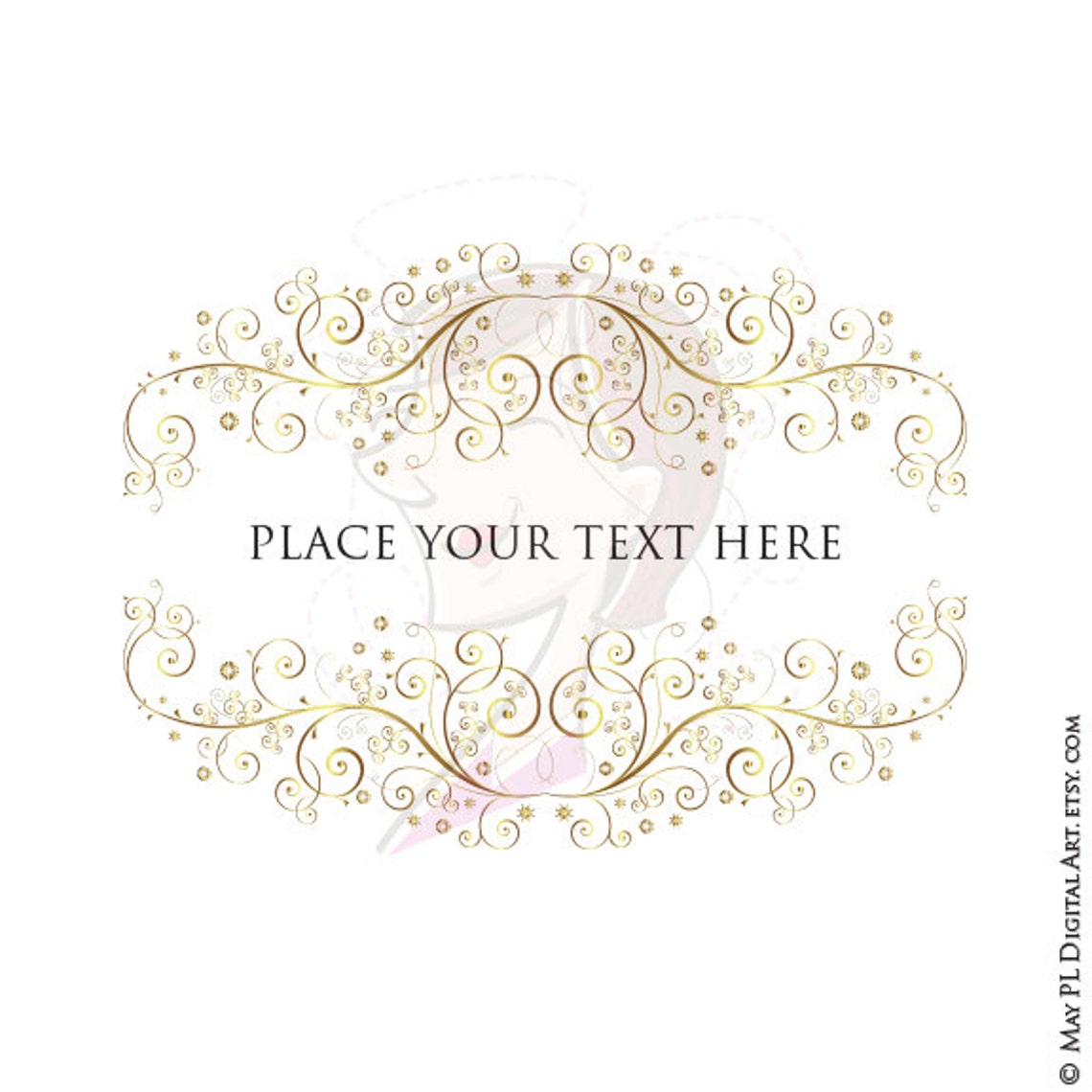 Flourish Clip Art Gold Frame Borders Frames for Wedding - Etsy Australia