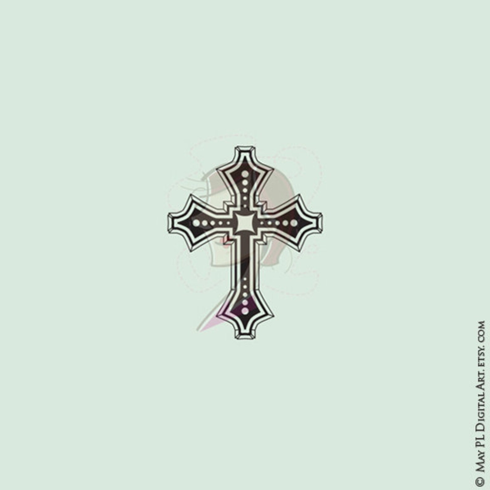 Cross Digital Clipart Ornate Christian Orthodox Gothic Crosses - Etsy