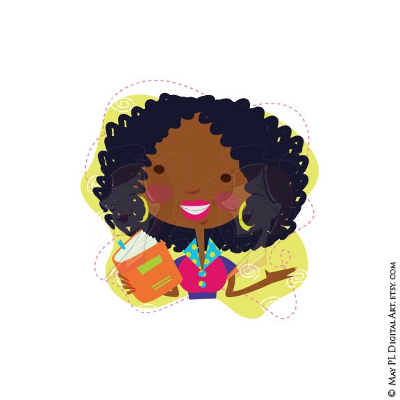 Classroom Teacher Clip Art African American Black Teacher Back - Etsy ...