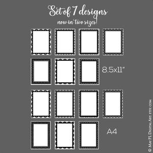 Certificate Border Frames A4 and 8x11 Clip Art Vintage Diplomas Award ...