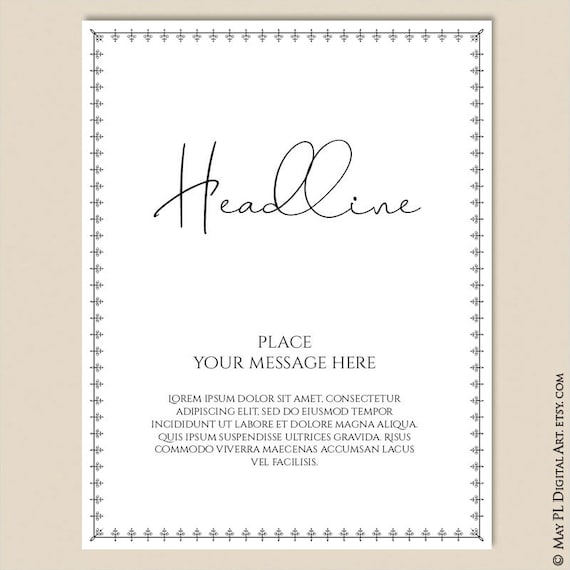 Simple Thin Black Borders For Papers