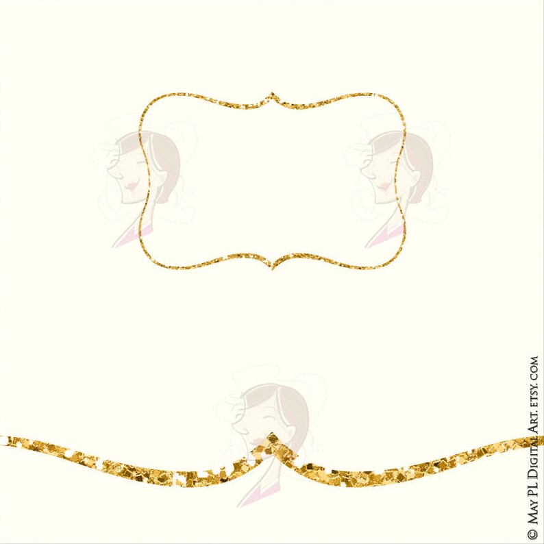 Glitter Gold Frame Clipart Sparkle Digital Frames and - Etsy Australia
