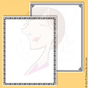 Page Border Frames - Retro Frames Clipart 8.5 X 11 for DIY Certificate ...