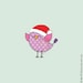 Christmas Birds Clip Art Digital Xmas Vector Commercial Use Pink Blue ...