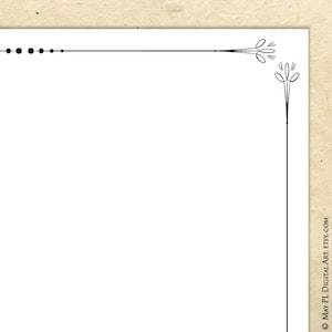 Page Decoration Simple Border Frames Clip Art - Floral Ornamental ...