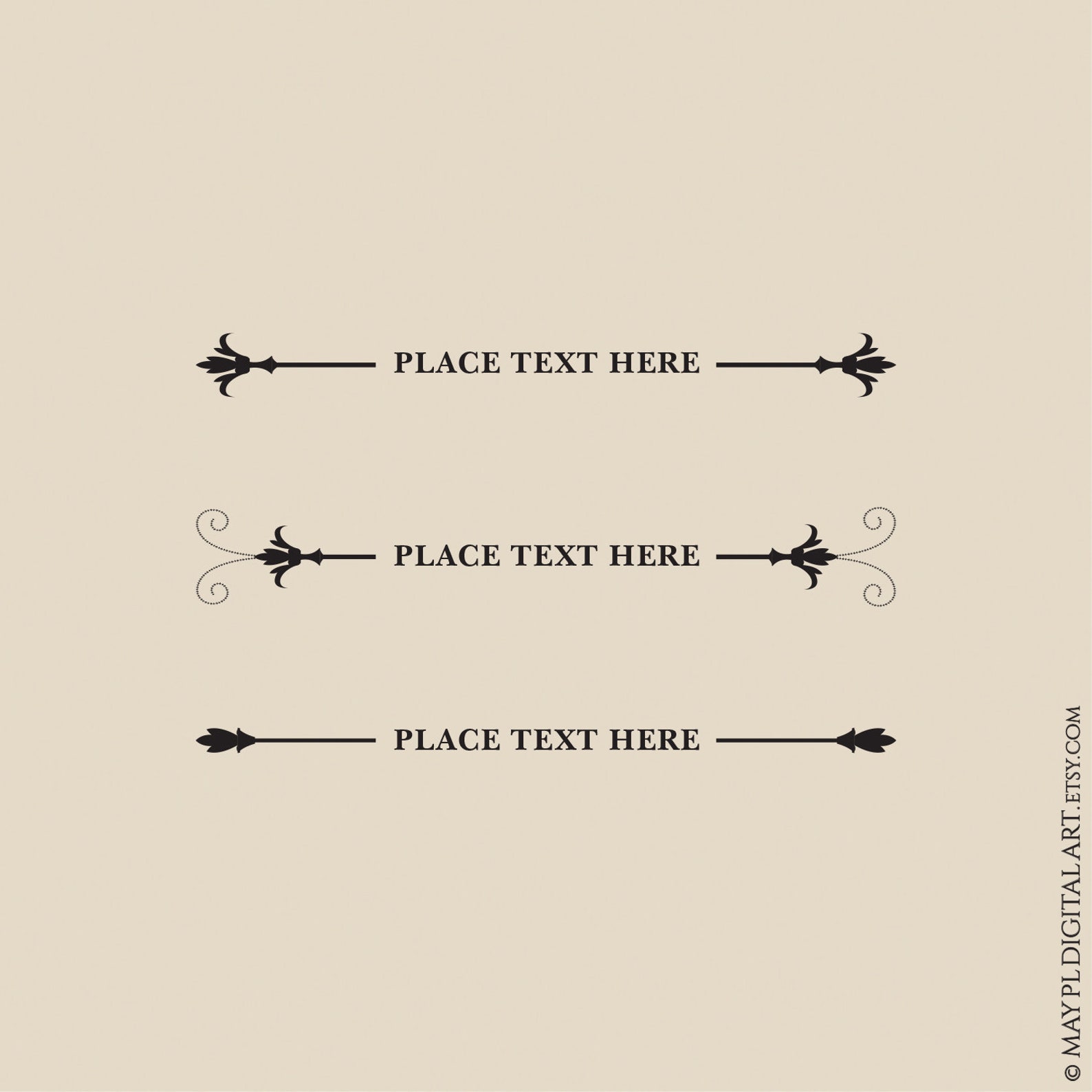 Text Decoration Clipart Collection - Ornate Retro Decorative Design ...