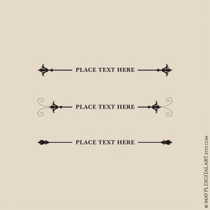 Text Decoration Clipart Collection - Ornate Retro Decorative Design ...
