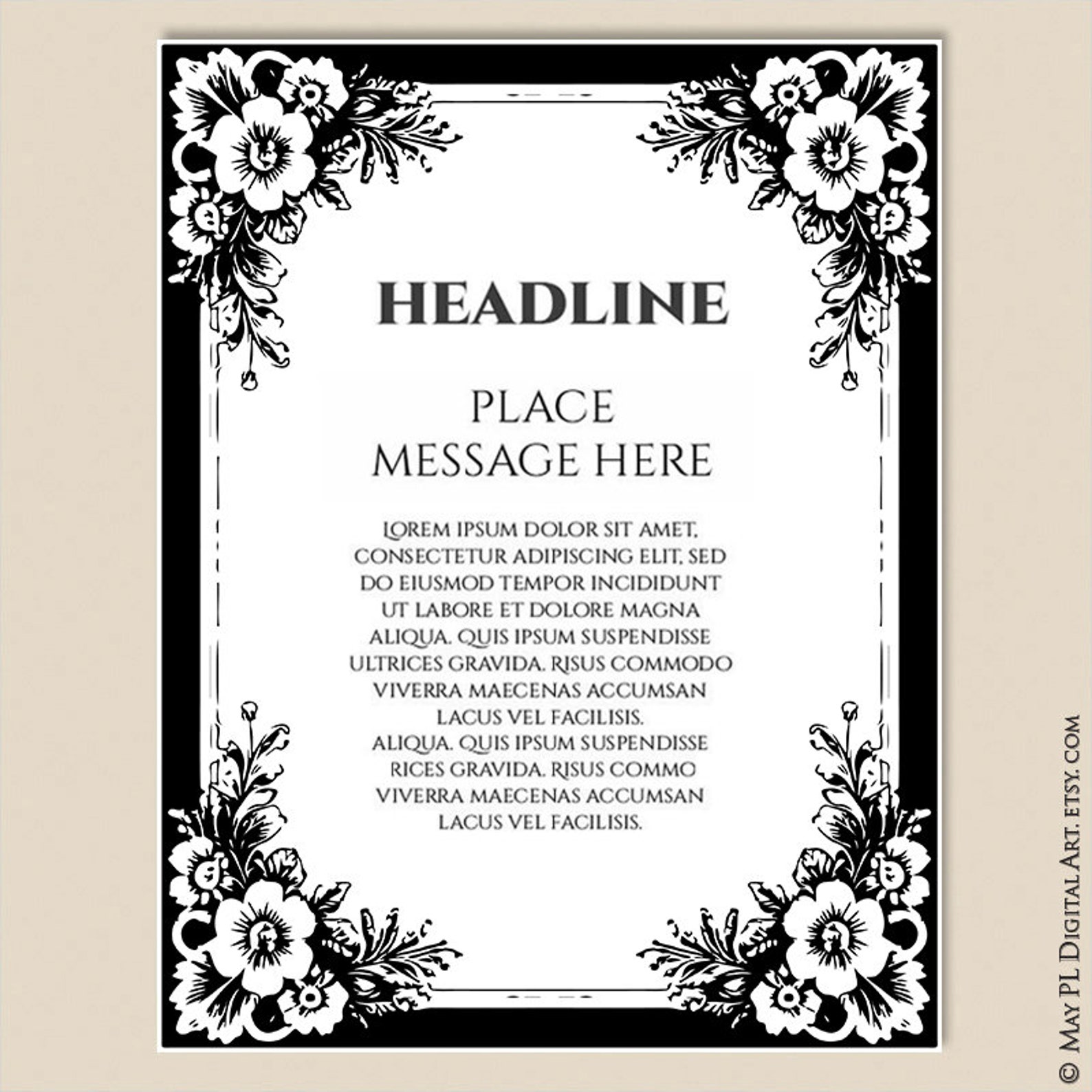 Classic Document Edges, Black Charming Page Borders Clipart Frames ...