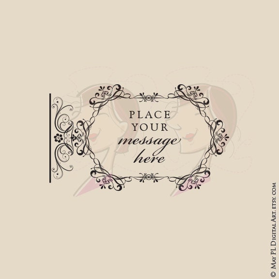 Victorian Frame Signs Floral Flourish Borders Business - Etsy