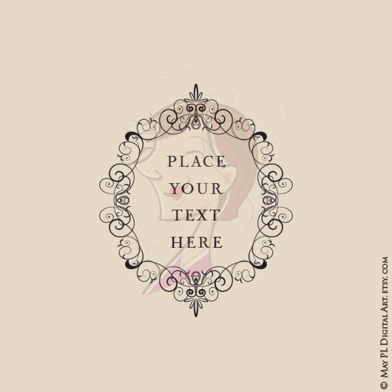 Flourish Frames Clipart Digital Swirls Vector DIY Wedding Save - Etsy