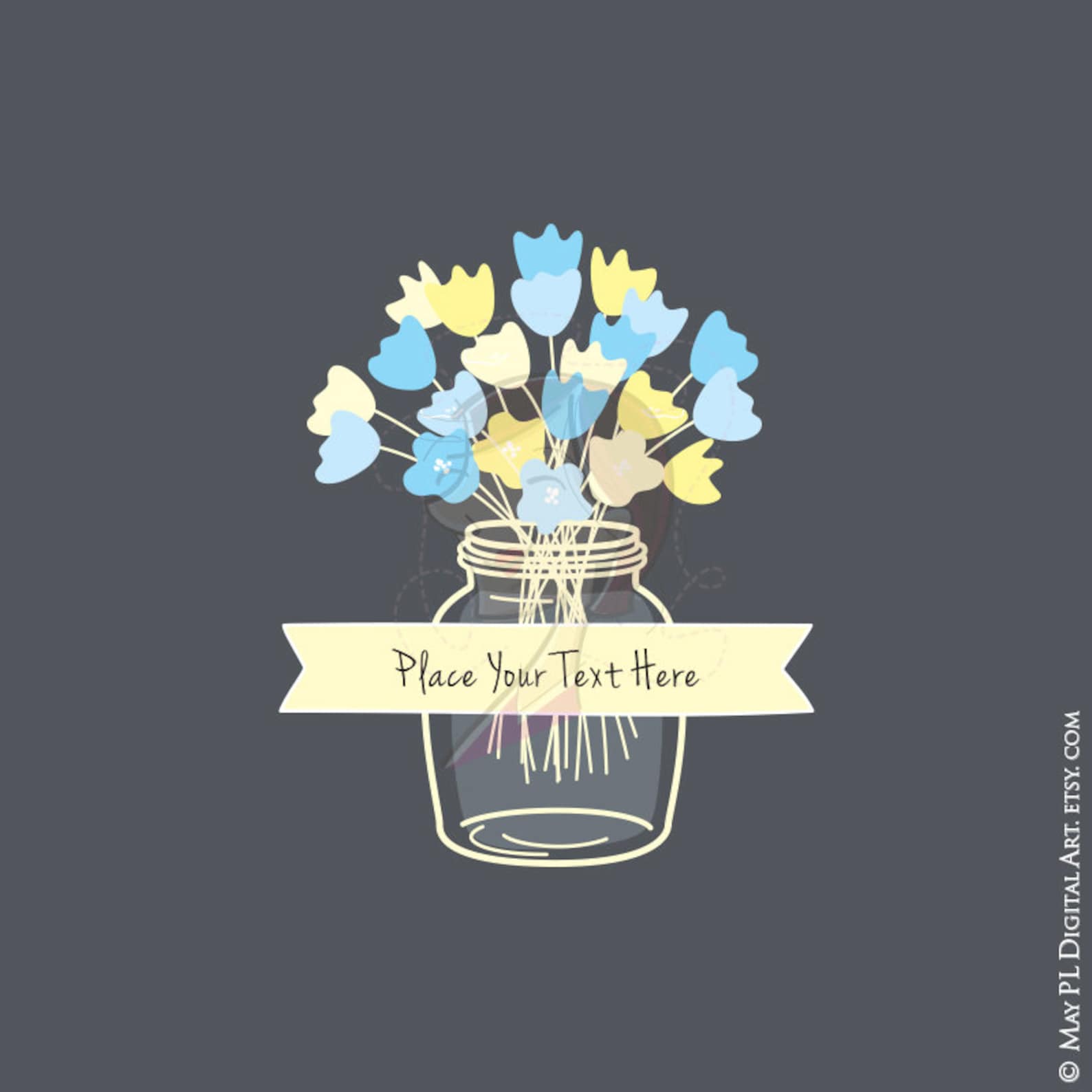 String Lights Wedding Mason Jars Glowing Fairy Lights Clipart Digital ...