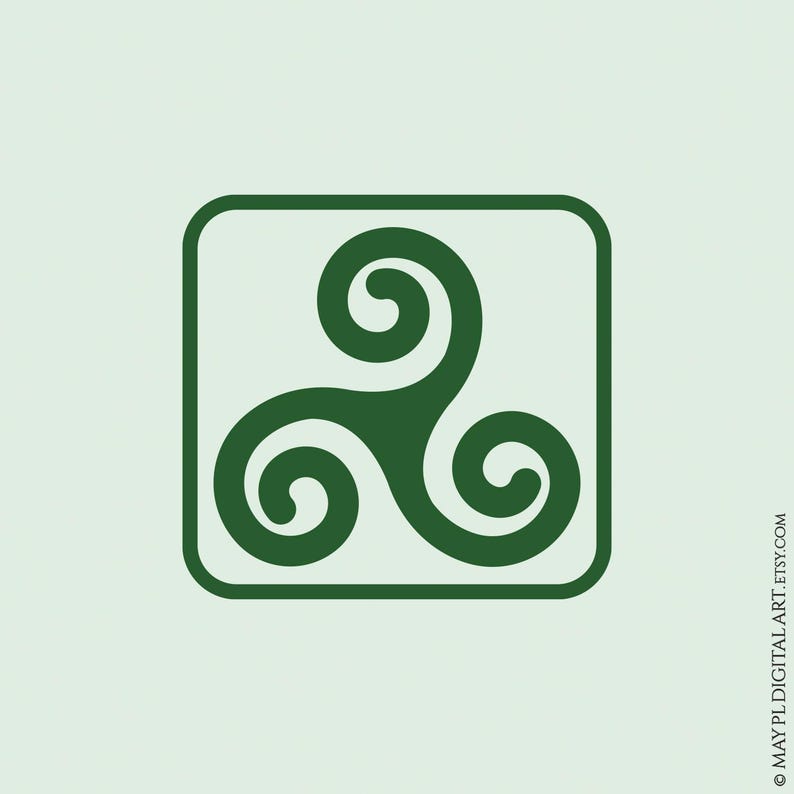 Celtic Green Symbols Traditional Clipart - Tree of Life, Triquetra ...