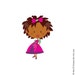 African American Girl Clipart - Cute VECTOR Black Girls to DIY Birthday ...