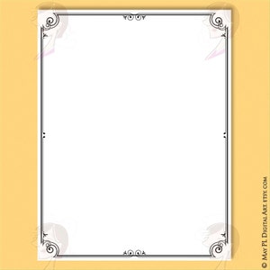 Page Borders Digital Clip Art - Simple Design Perfect as 8x11 ...