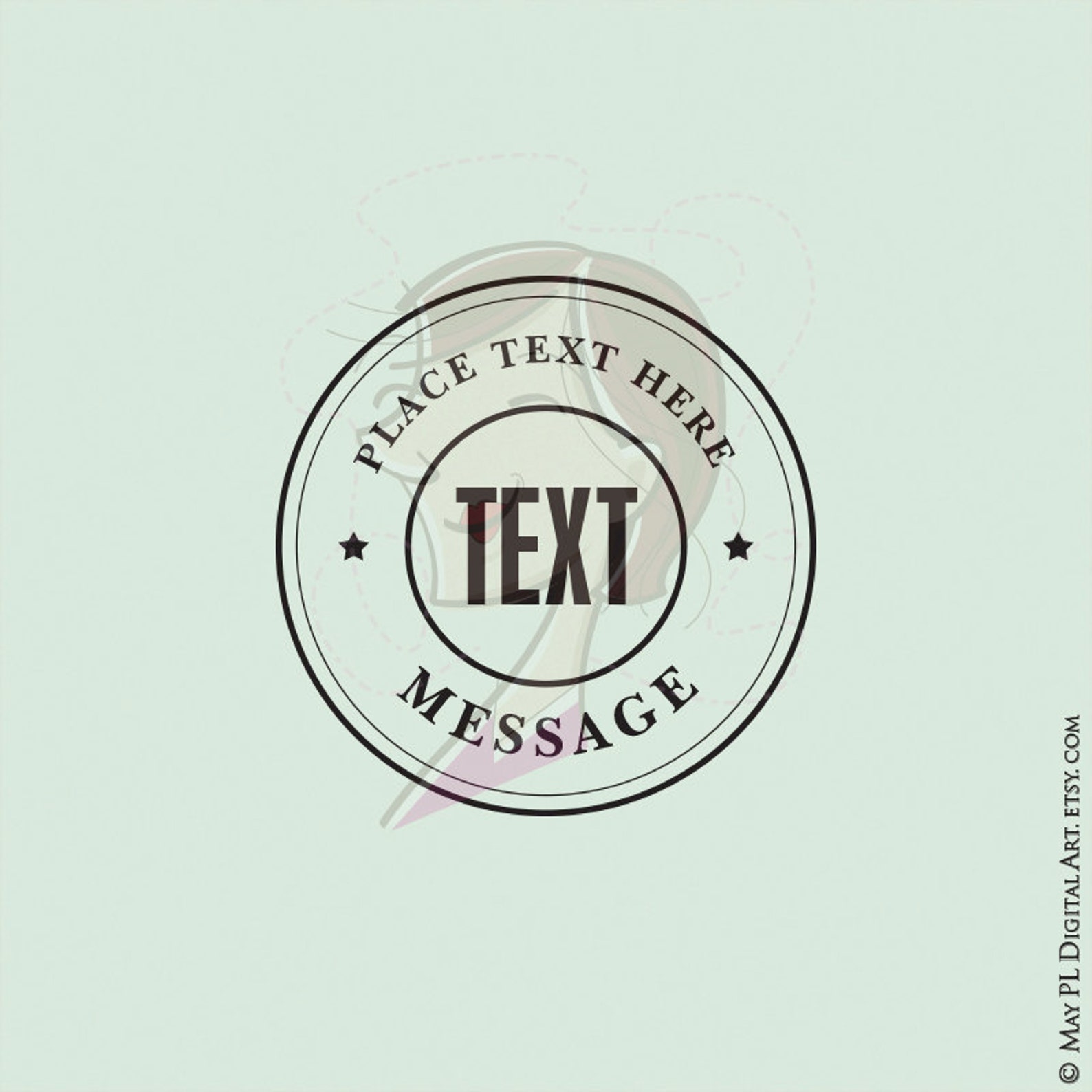 Simple Logo Design Minimalist Circle Badge Logo Frames - Etsy UK