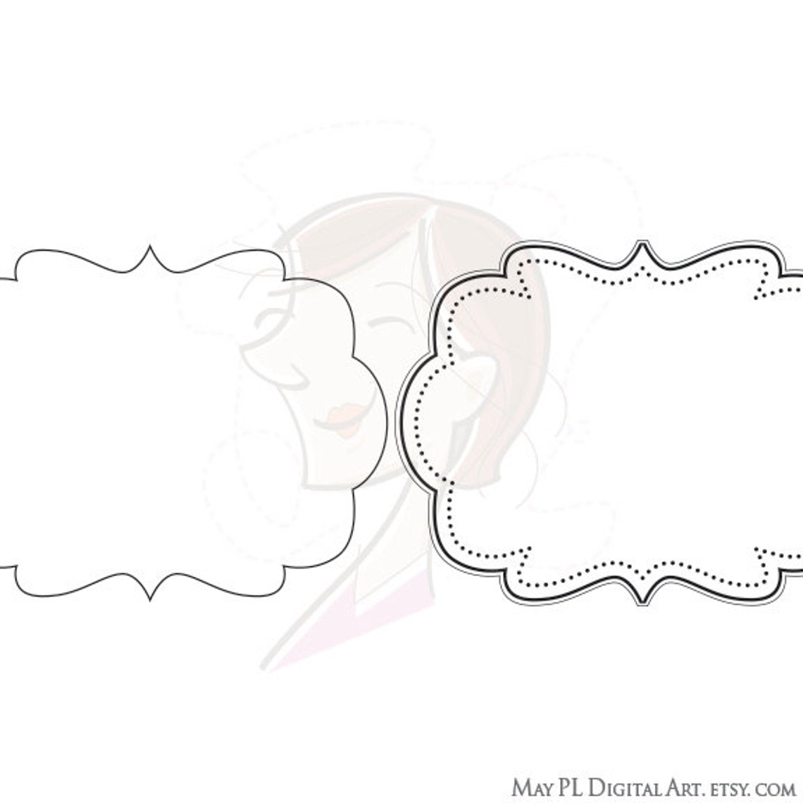 Digital Frames Borders DIY Invitations Wedding Birthday Scrapbook ...