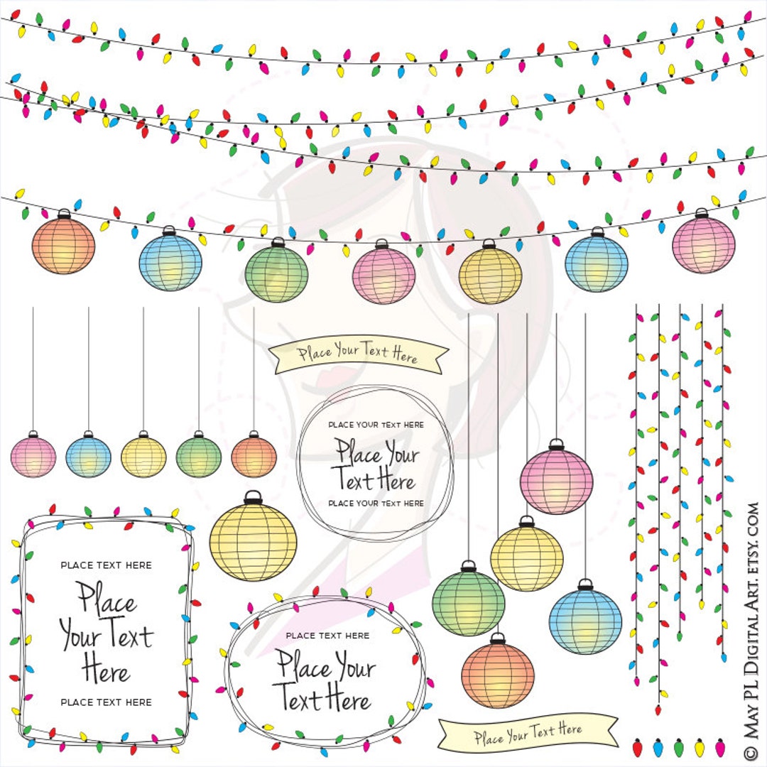 Lantern Lights Clipart - Make Your Own Wedding or Garden Party ...