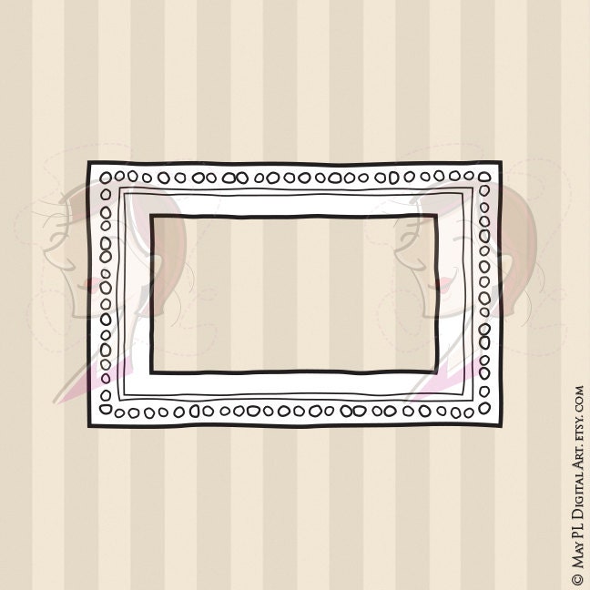 Hand Drawn Borders Frames Clip Art Doodles Great for - Etsy Australia