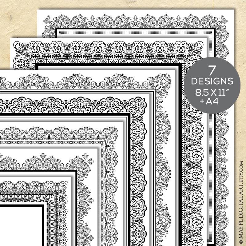 Digital Borders - Etsy