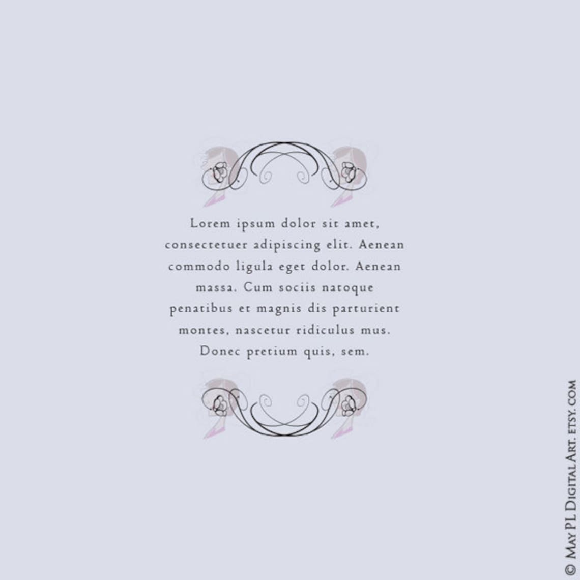 Shabby Chic Graphics Indie Style Boho Digital Frames Monogram - Etsy