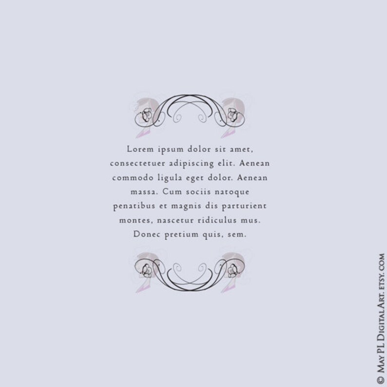 Shabby Chic Graphics Indie Style Boho Digital Frames Monogram - Etsy