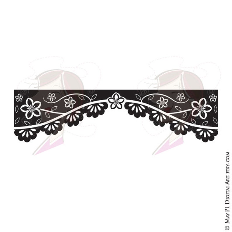 Papel Picado Borders Digital Clip Art Mexican Design Elements - Etsy