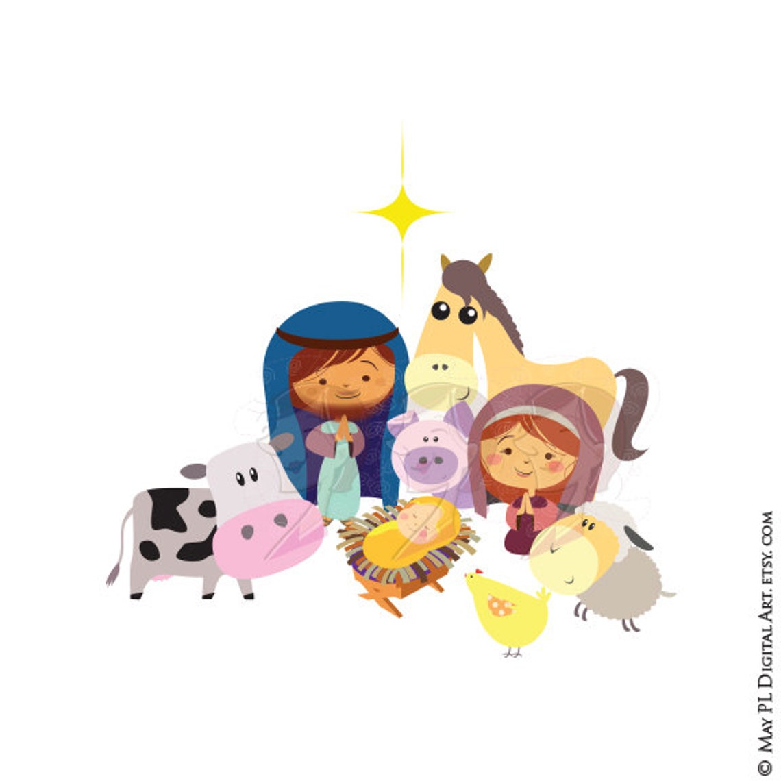 Christmas Nativity Stable Scene Baby Jesus Christ Birth Manger - Etsy