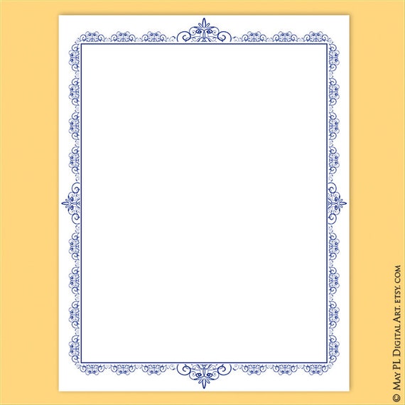 Blue Wedding Borders