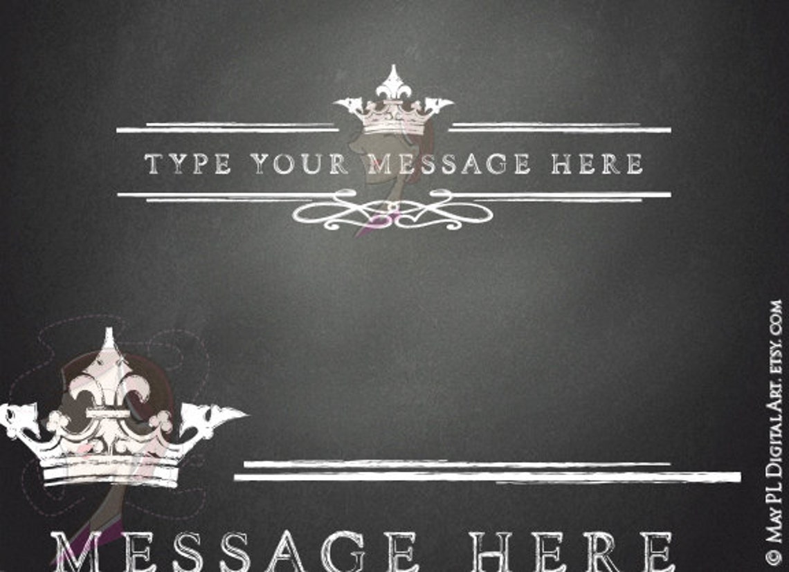 DIY Chalkboard Sign Design Your Business Cards Labels or | Etsy