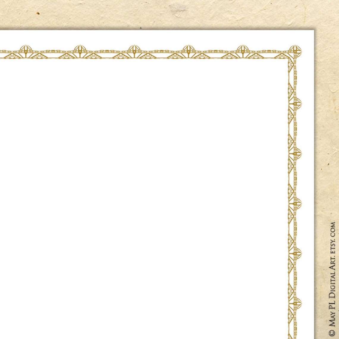 Gold Simple Borders Digital Frames Designs DIY Certificate - Etsy