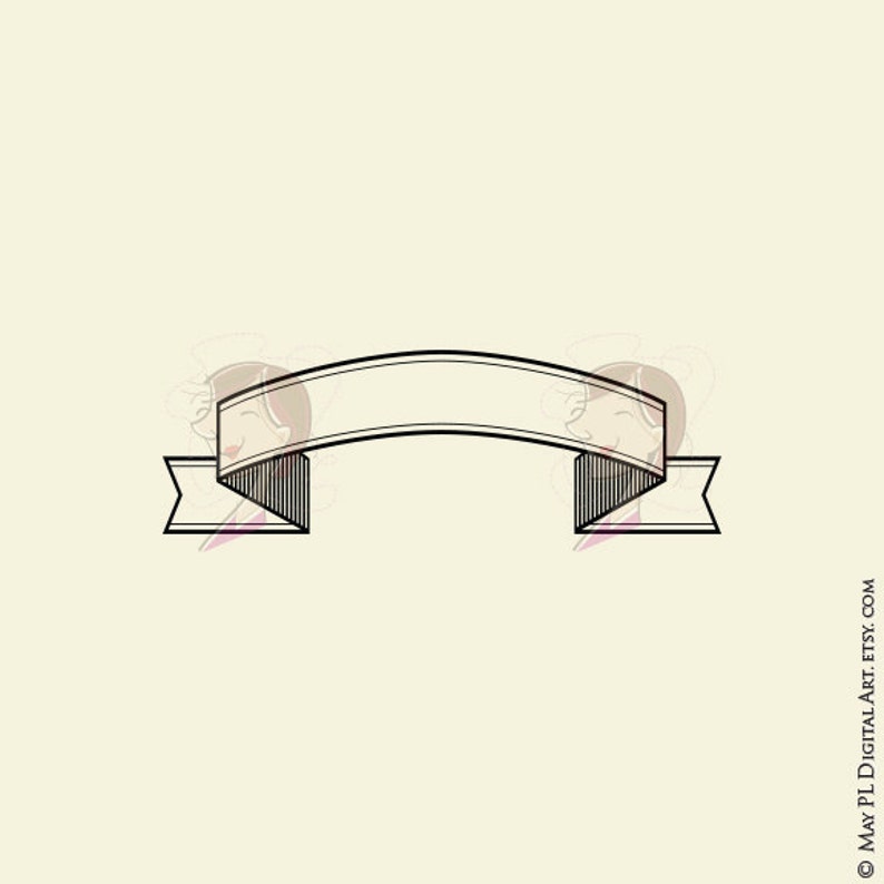 Scrolls Banners Vintage Blank Rustic Digital Scroll Ribbon Add Text ...
