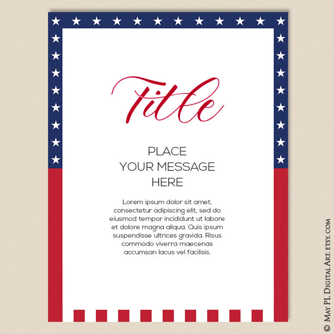 American Border Frames Clip Art, Memorial Day, Fourth of July ...