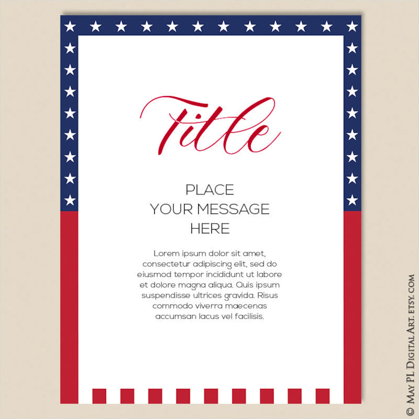 American Border Frames Clip Art, Memorial Day, Fourth of July ...