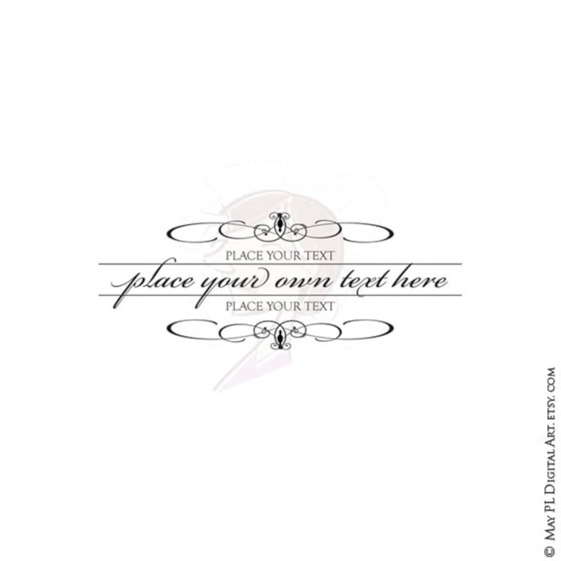 Beautiful Wedding Clipart - Calligraphy VECTOR Frame Set for Making ...