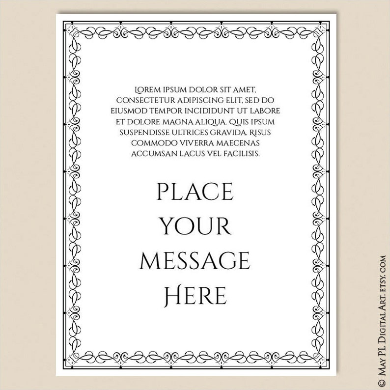 Page Border Frames Digital Clipart Unique Black Antique Lace Designs ...