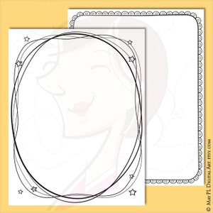 Doodle Border Clip Art - Whimsical Cute Hand Drawn Frame Designs ...