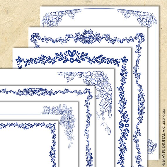 Blue Page Borders