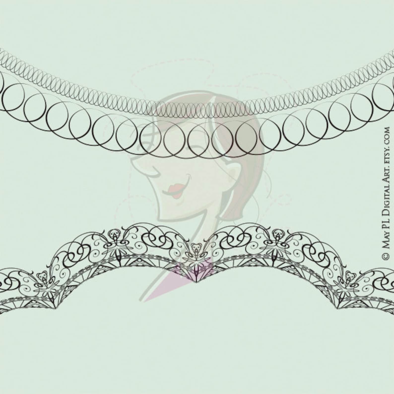 Doily Doilies Doyley Frame Border Oval Digital Photo Frames - Etsy