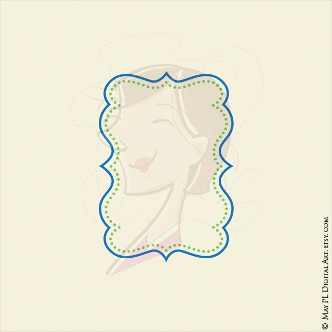 Green Blue Frame Digital Download Vector Invitation Frames - Etsy Australia