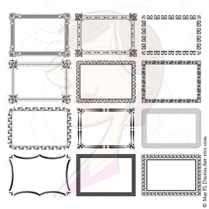 COMMERCIAL USE Frames Digital Retro Clipart Ornate VECTOR Frames Eps ...