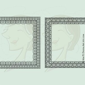 Lace Frame Clipart Rectangle Lace Border VECTOR COMMERCIAL USE Graphic ...