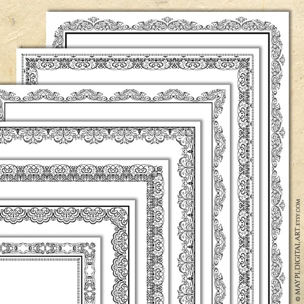 8x11 Printable Border - Etsy
