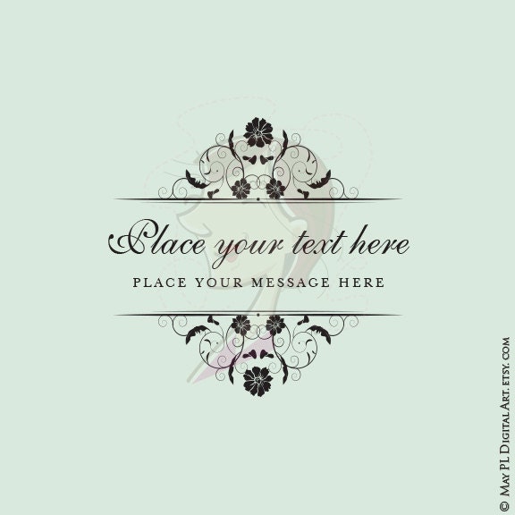 Flower Frame Design Vintage Style Classic VECTOR Clip Art - Etsy