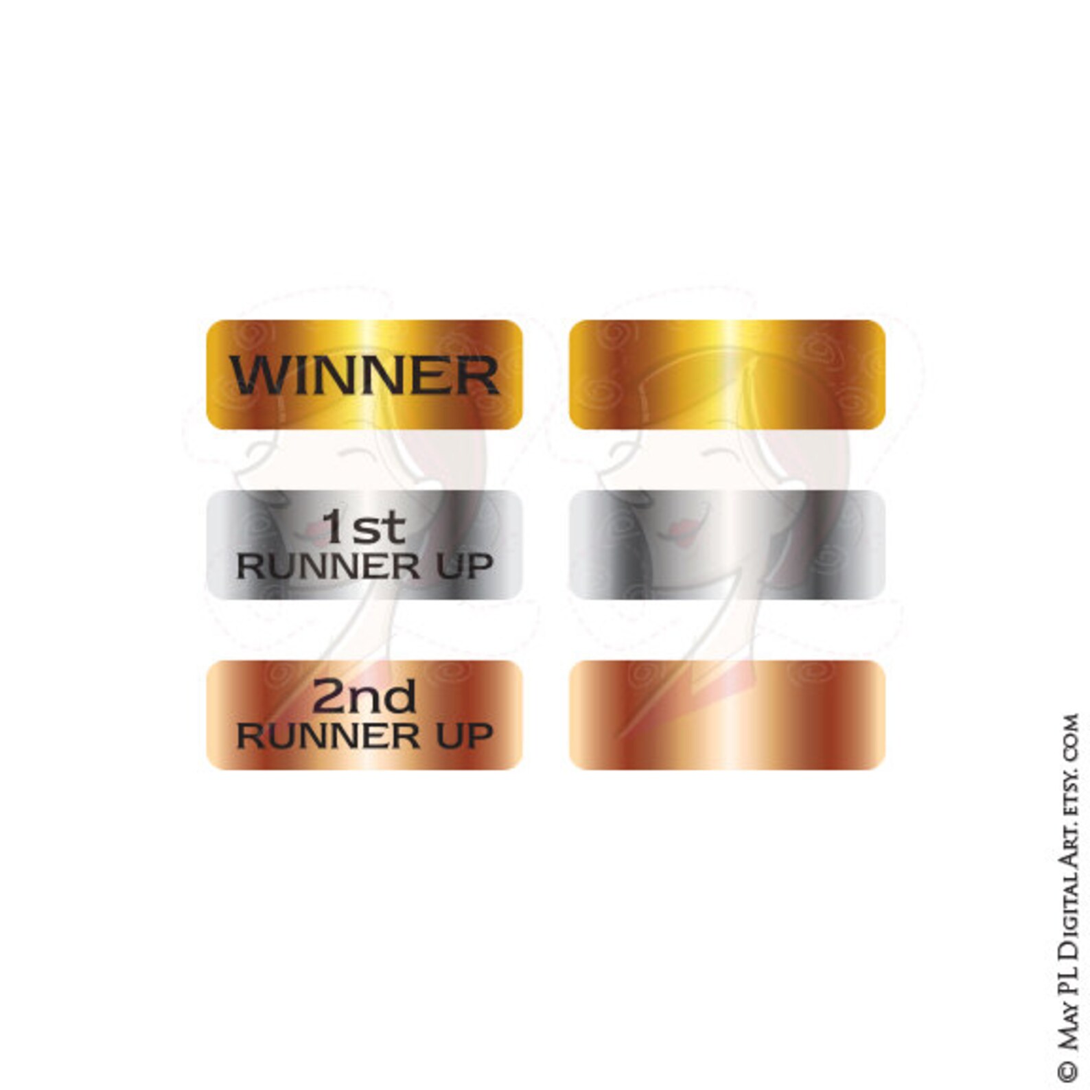 Trophy Cup Ribbon Medals Clipart Success Achievement Award - Etsy Australia
