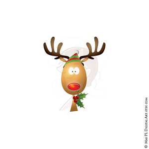 Christmas Reindeer Clipart Rudolph Red Nosed Reindeer School Teacher ...