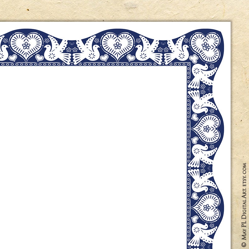 Blue Page Borders And Frames