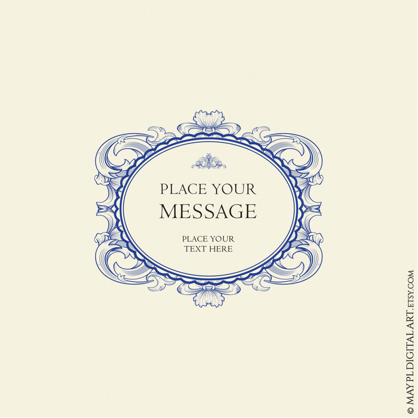 Royal Blue Classic Logo Branding Design Elements Clip Art - Vintage ...