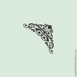 Vintage Ornamental Clipart - Traditional Corners Edge Designs Border ...